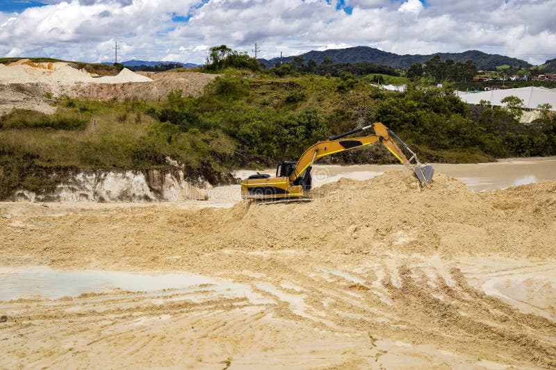 Gigantic Kaolin Mine, Extraction of Porcelain Clay Stock Photo - Image ...