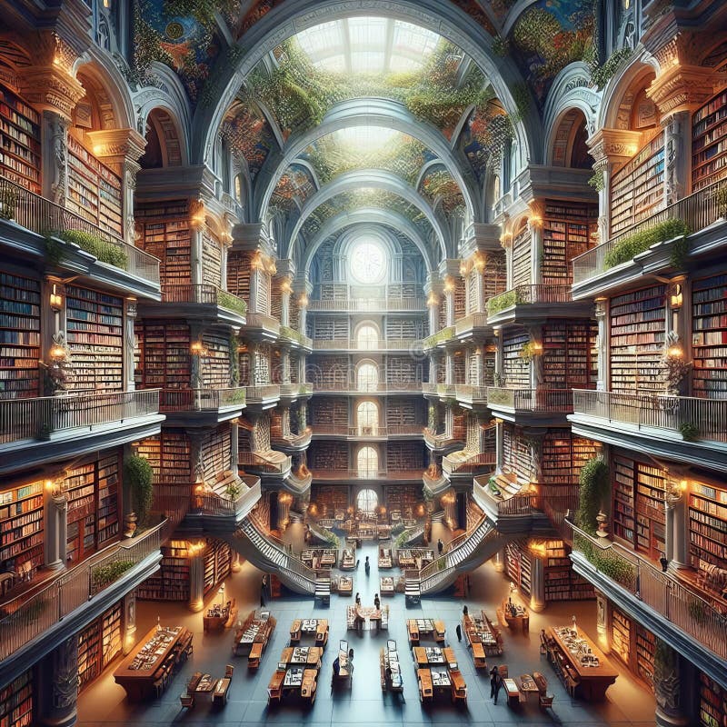 10 14. Gigantic Libraries_ Vast Repositories of Knowledge and L Stock ...