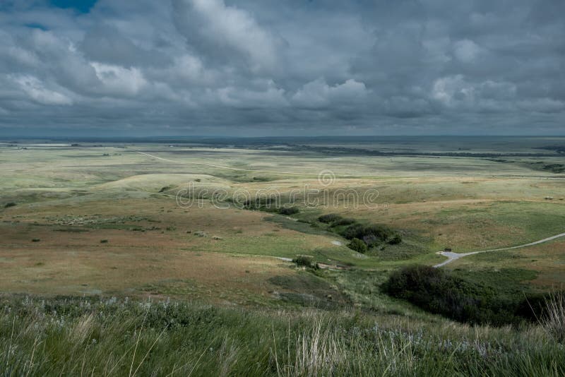 Gigantic Plains of the Alberta on a Cloudy Day Offering Terrific Sight ...