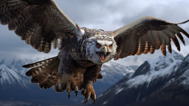Gigantic Prehistoric Penguin a Photorealistic Aztec Owl Hero Beast ...