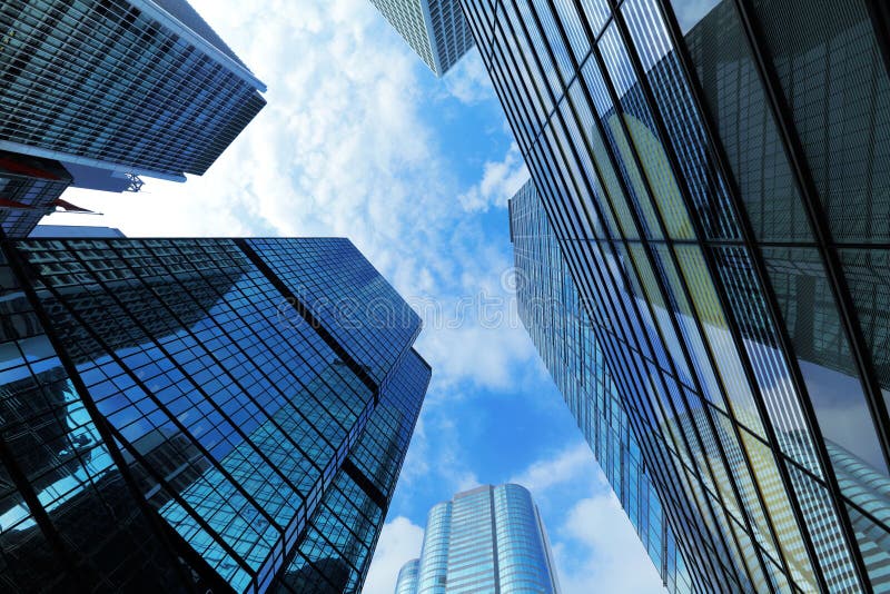 Gigantic Skyscraper from Below in Hong Kong Stock Photo - Image of ...