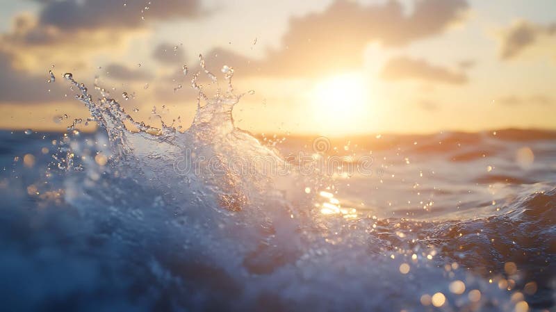 Gigantic Water Splash in the Ocean a Bold and Powerful Sea Event Stock ...