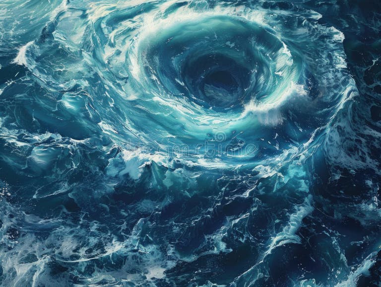 Gigantic Whirlpool Ocean stock photo. Image of phenomenon - 367177014