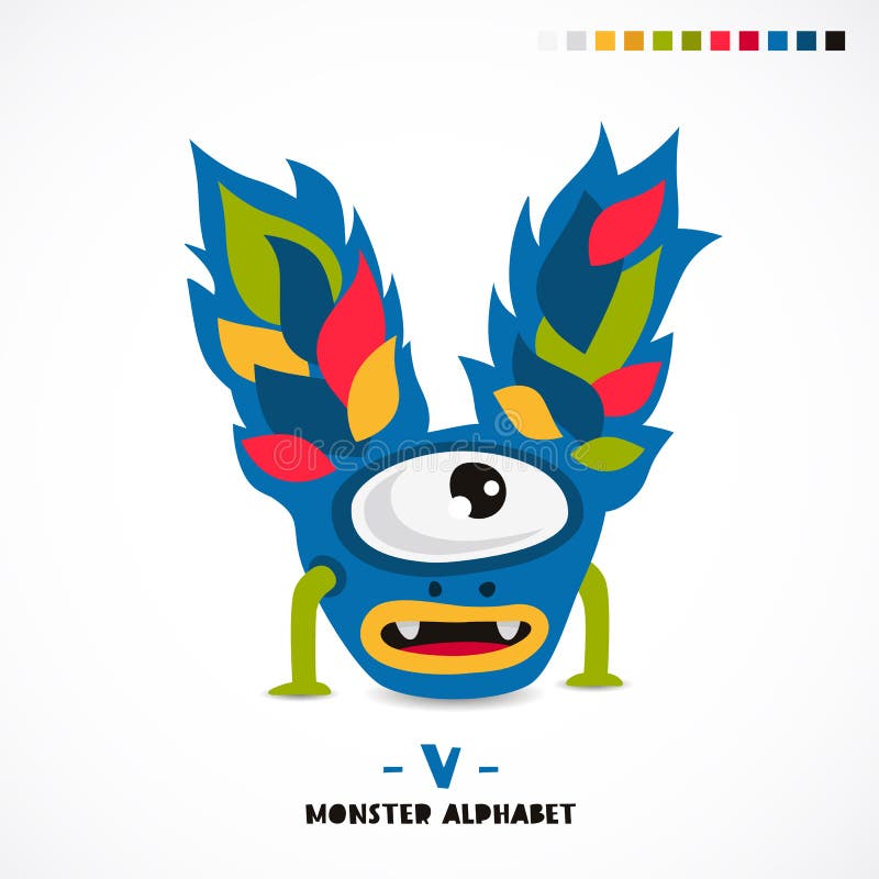 Gigantiskt Alfabet Bokstav V Vektor Illustrationer - Illustration av ...