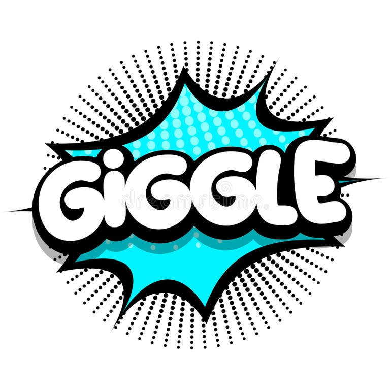 Giggle Comic Book Explosion Bubble Vector Illustration Stock Vector ...