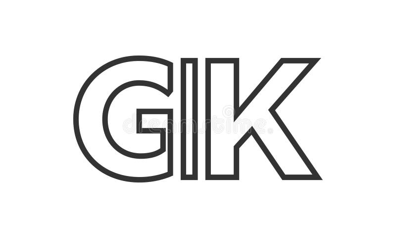 GIK Logo Design Template with Strong and Modern Bold Text. Initial ...