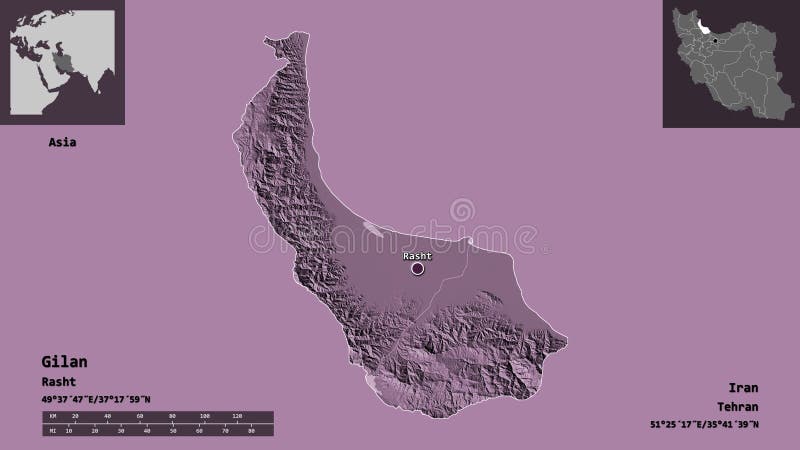 Gilan, Province of Iran,. Previews. Administrative Stock Illustration ...