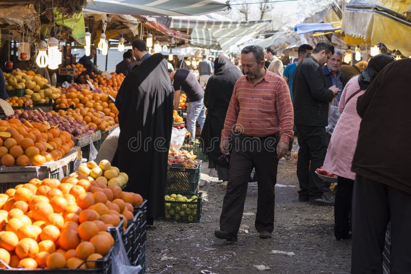 Gilan Province- Rasht IRAN-March 19, 2016- daily Bazaar at Midn ... Gilan Province- Rasht IRAN-March 19, 2016- daily Bazaar at Midn ...