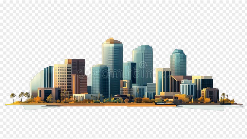 Gilbert city skyline stock image. Illustration of construction - 341477839