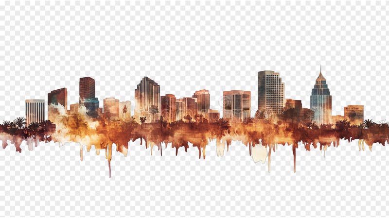 Gilbert city skyline stock image. Illustration of flat - 341477845