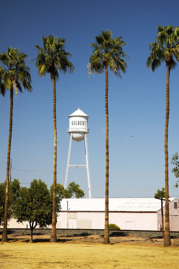 Gilbert Water Tower editorial stock photo. Image of outdoor - 110981753