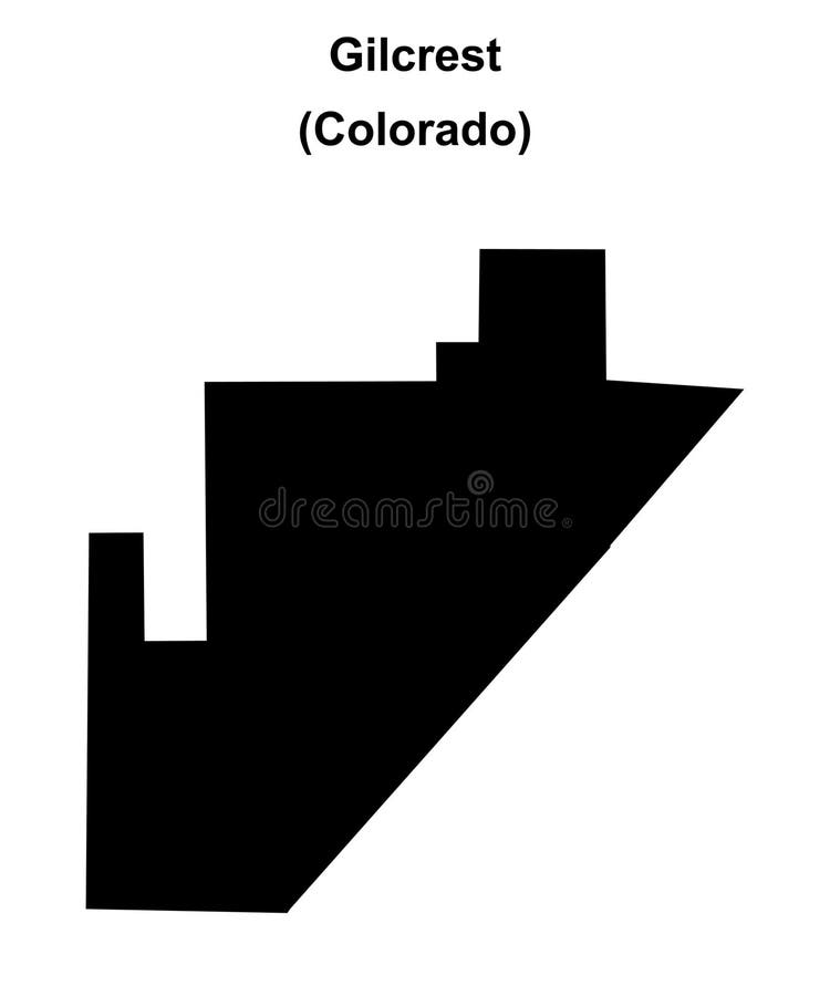 Gilcrest outline map stock vector. Illustration of boundaries - 387015701