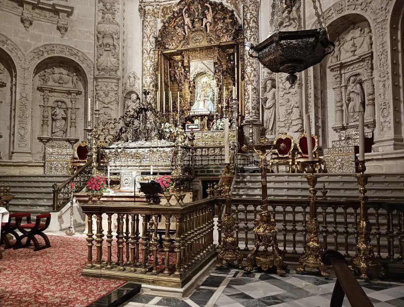 Gilded altar stock photo. Image of icons, gold, catholic - 299891850