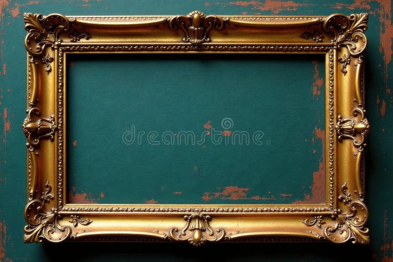 Gilded Antique Frame, Showing Wear, Rich Texture, Object, Rococo, Prop ...