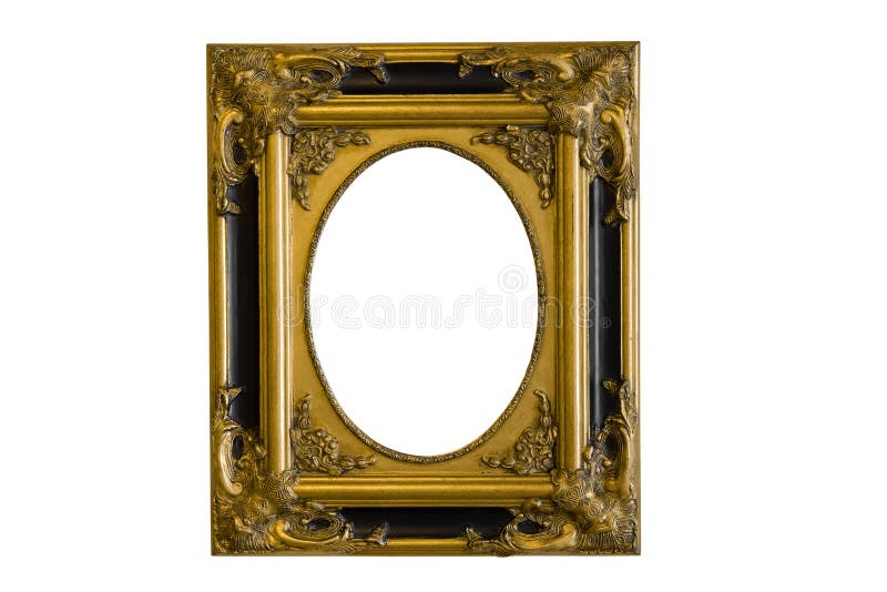 Gilded Antique Luxury Frame, Isolated Stock Image - Image of holder ...