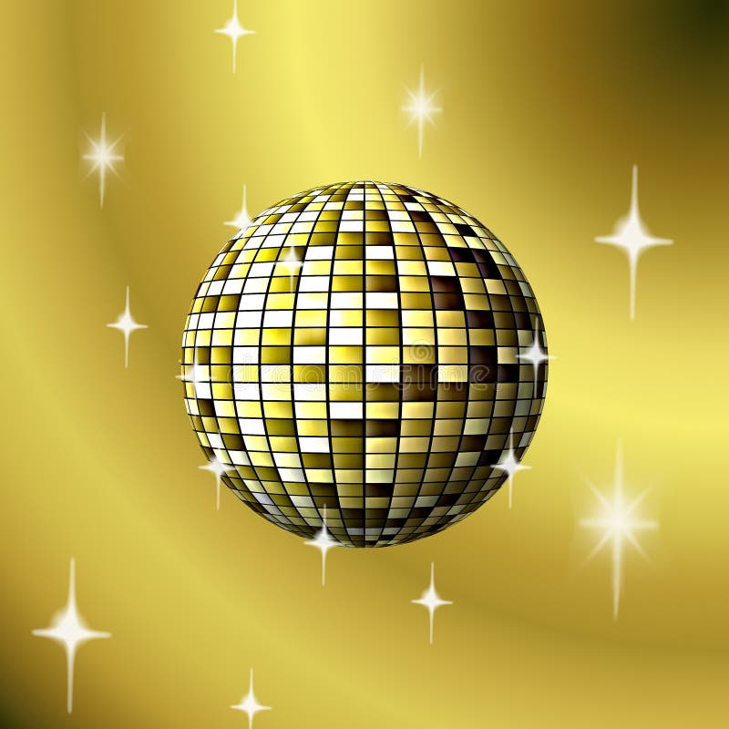 Gilded Ball on a Beige Background Stock Illustration - Illustration of ...