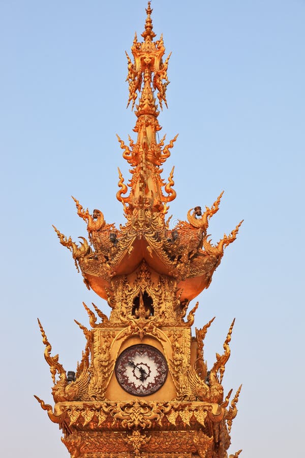 The gilded clock tower stock image. Image of facade - 171427003