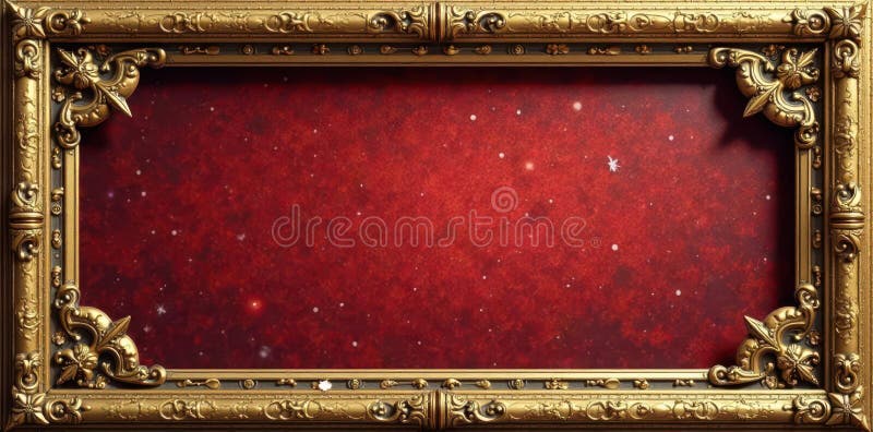 Gilded Cutout Frame, Ancient Style, Flat Design, Border, Decoration ...