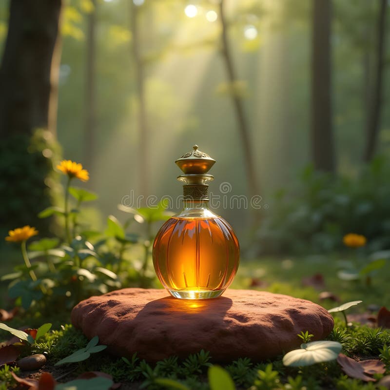 Gilded Elixir: a Luxurious Scene in the Enchanted Forest Stock ...