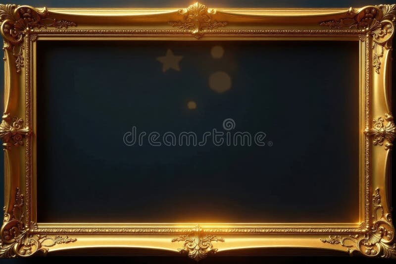 Gilded Eternity Frame, Details Sharp, Golden Gleam, Border, Gold ...