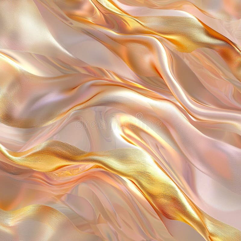 Gilded Fluid Forms with Golden Highlights Stock Illustration ...