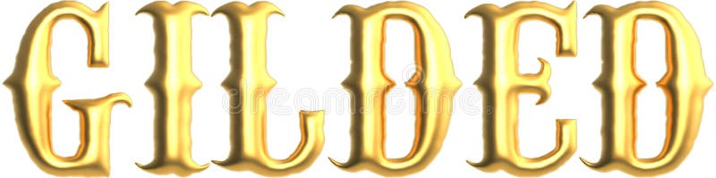 Gilded Golden Text , 3d Rendering Stock Illustration - Illustration of ...