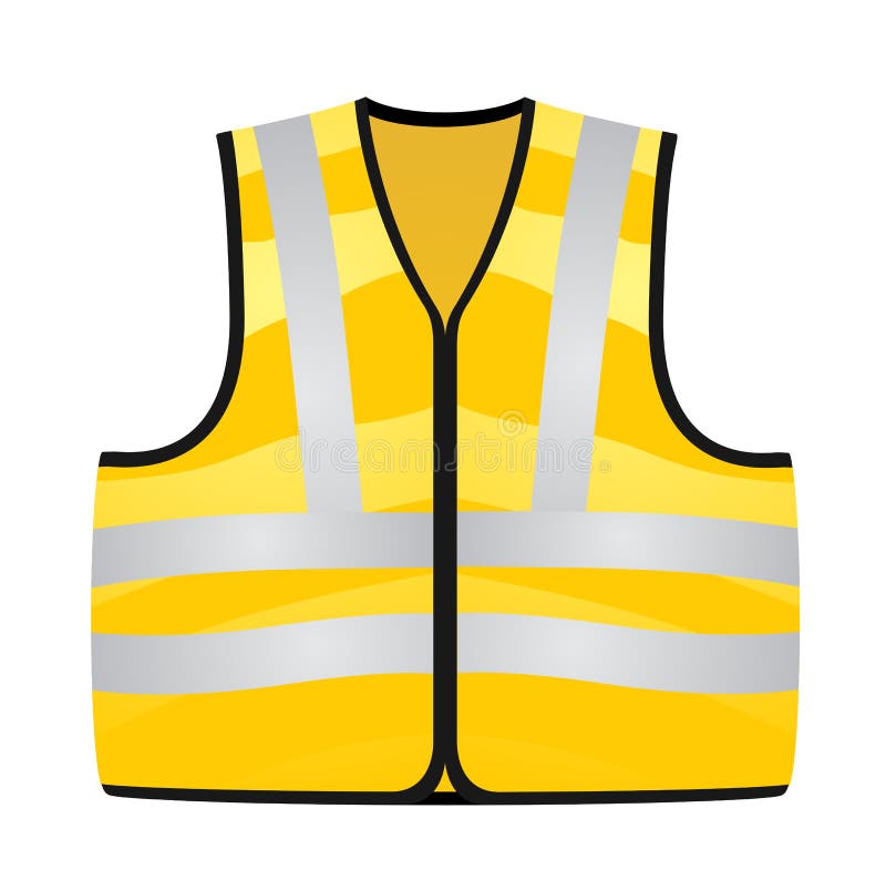 Gilet jaune illustration de vecteur. Illustration du sleeveless - 25867613