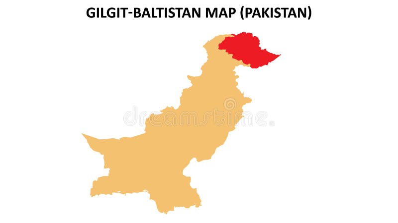 Gilgit Baltistan Map Highlighted on Pakistan Map. Gilgit Baltistan Map ...