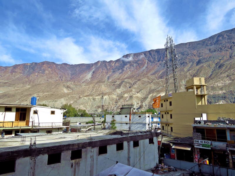 Houses of Gilgit, District Capital of Gilgit-Baltistan, Pakistan Stock ...