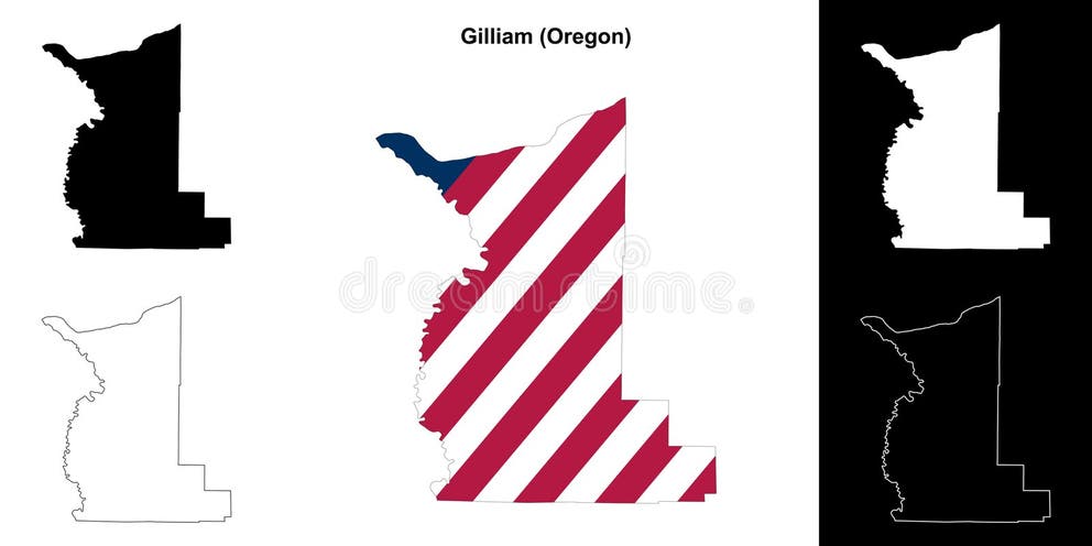 Gilliam outline map stock vector. Illustration of contour - 324066865