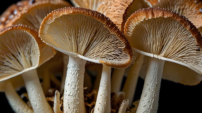 The Gills on the Underside of a Mushroom Stock Illustration ...