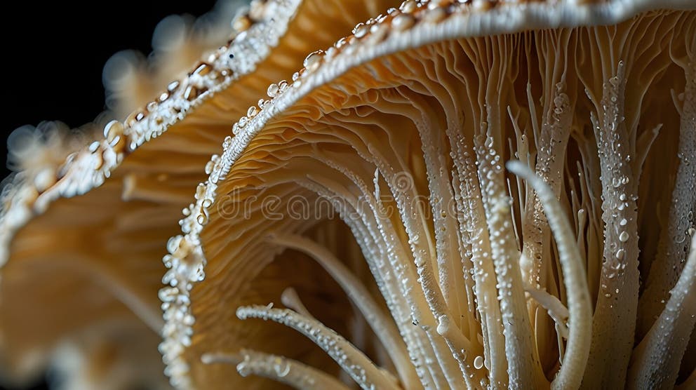 The Gills on the Underside of a Mushroom Stock Illustration ...