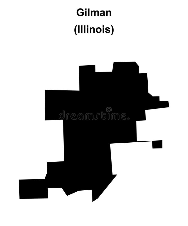 Gilman outline map stock illustration. Illustration of icon - 387242137