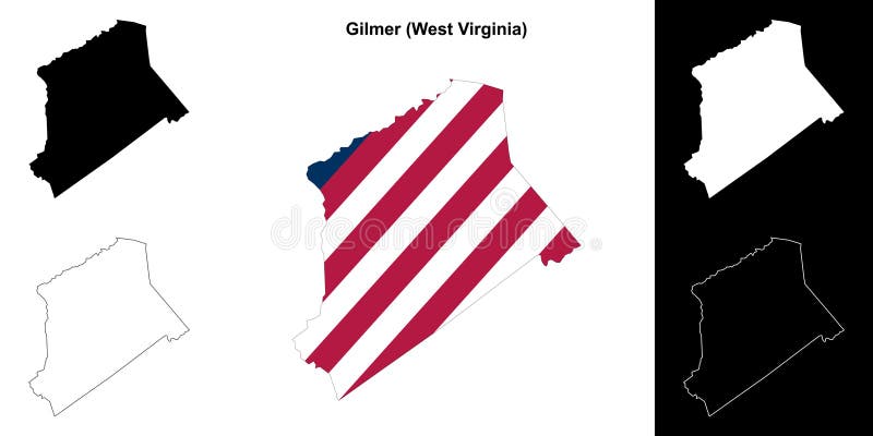 Gilmer outline map stock vector. Illustration of gilmer - 324289644
