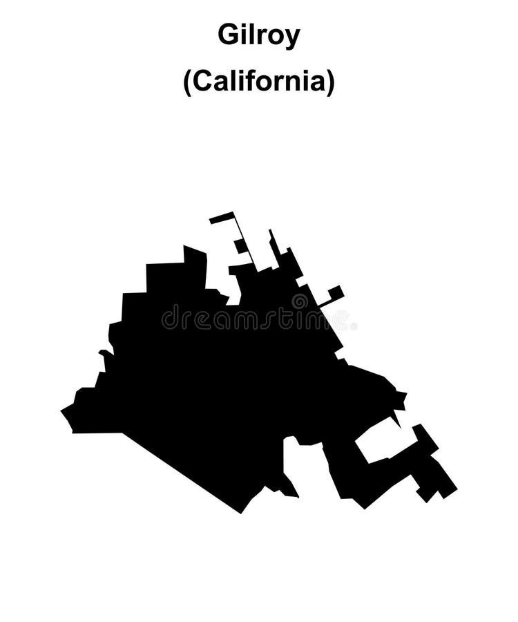 Gilroy outline map stock vector. Illustration of region - 356994052