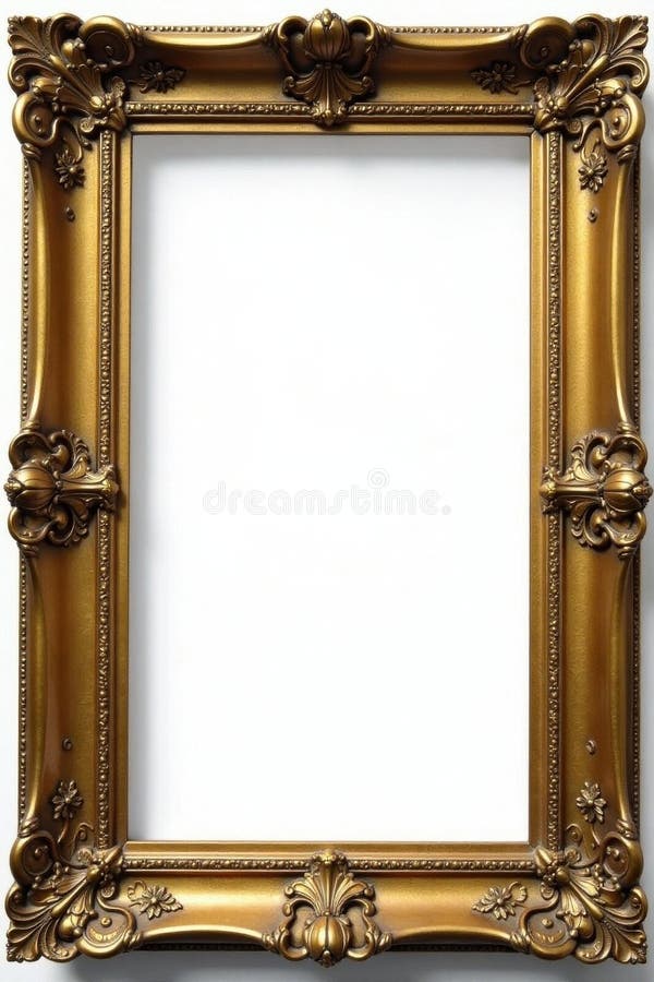 Gilt, Flat Ancient Frame Cutout; Ideal for Design , Royal, Gilt Frame ...