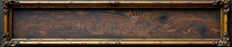 Gilt Rectangle Frame; Antique Style, Distressed Wood , Wood Frame ...