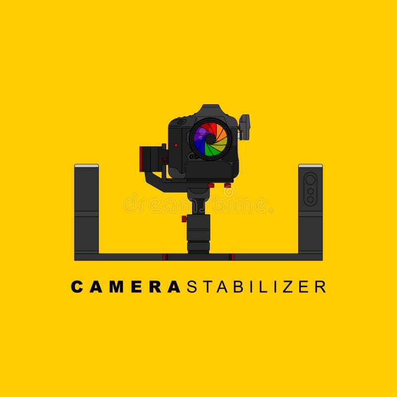 Gimbal Stabilizer with DSLR Camera Vector Illustration Stock Vector ...