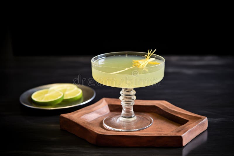 Gimlet with Lime Wheel, Cocktail Glass Stock Photo - Image of ...
