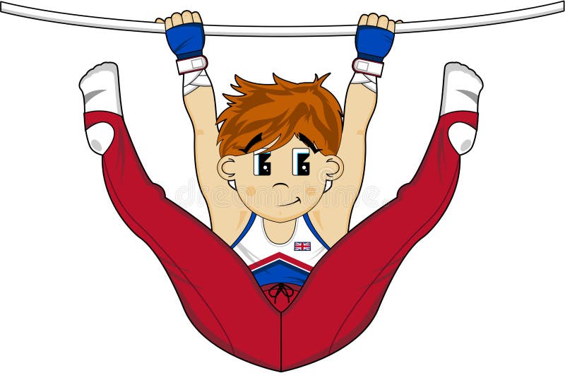 Gimnasta de la historieta ilustración del vector. Ilustración de gente ...