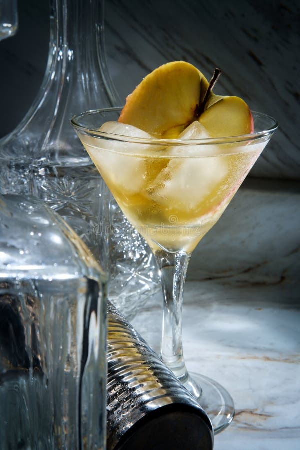 Gin Appletini Cocktail stock photo. Image of mixer, drink - 192599076