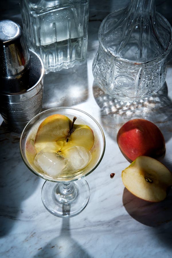 Gin Appletini Cocktail stock photo. Image of alcoholic - 192599100