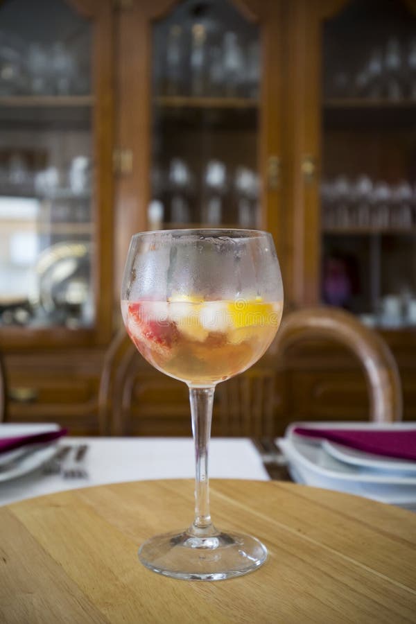 Gin Glass with Red Fruits. Colors Background. Stock Photo - Image of ...