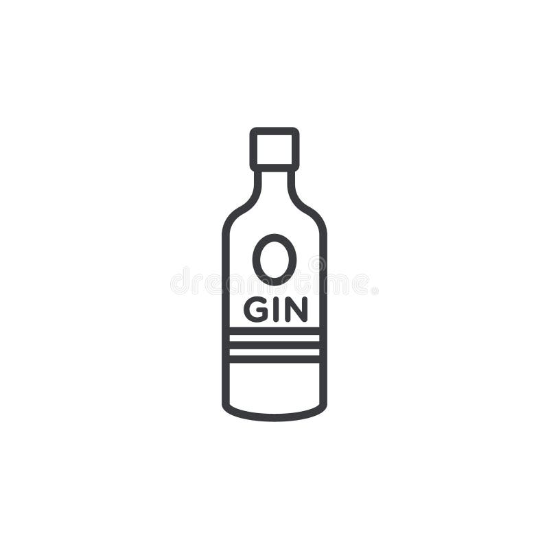 Gin Icon Vector Set on White Background Stock Vector - Illustration of ...