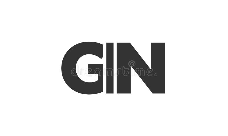 GIN Logo Design Template with Strong and Modern Bold Text. Initial ...