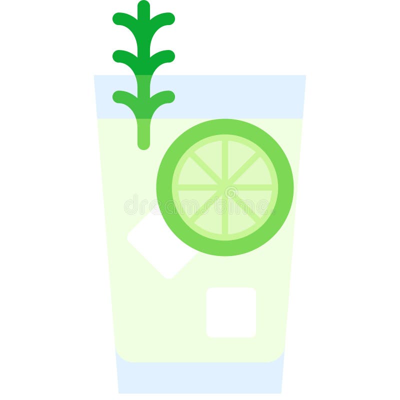 Gin and Tonic Tonic Cocktail Icon, Alcoholic Mixed Drink Vector Stock ...