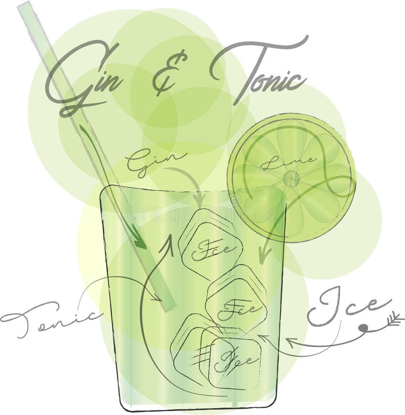 Gin Tonic Drawing Stock Illustrations – 758 Gin Tonic Drawing Stock ...