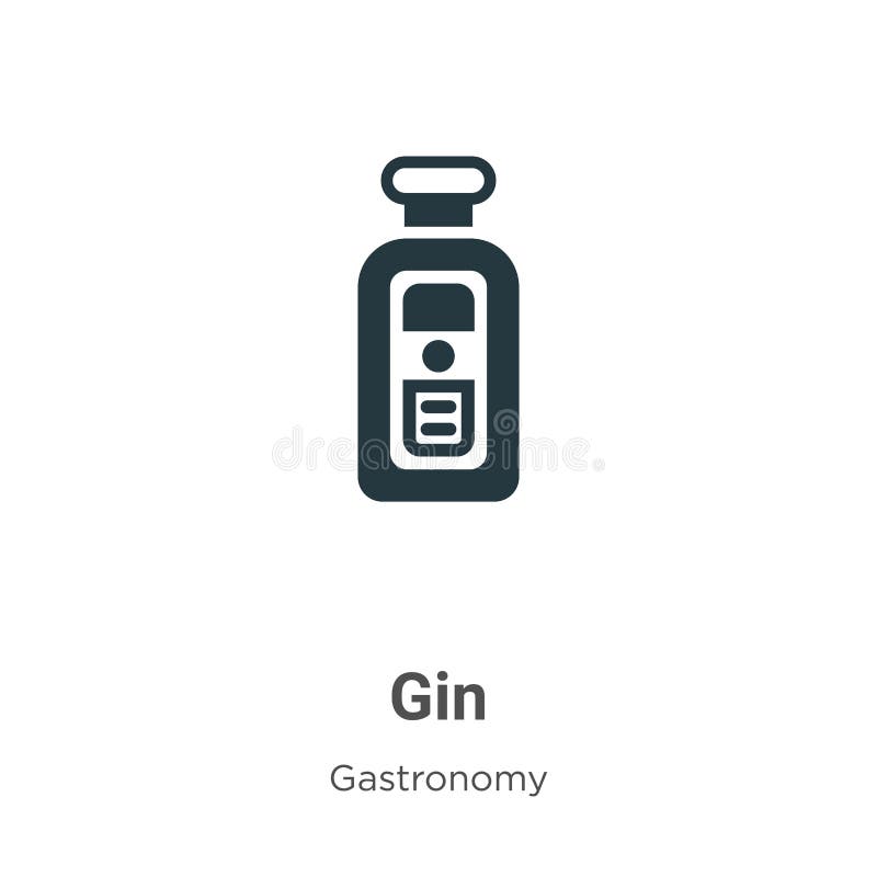 Gin Vector Icon on White Background. Flat Vector Gin Icon Symbol Sign ...