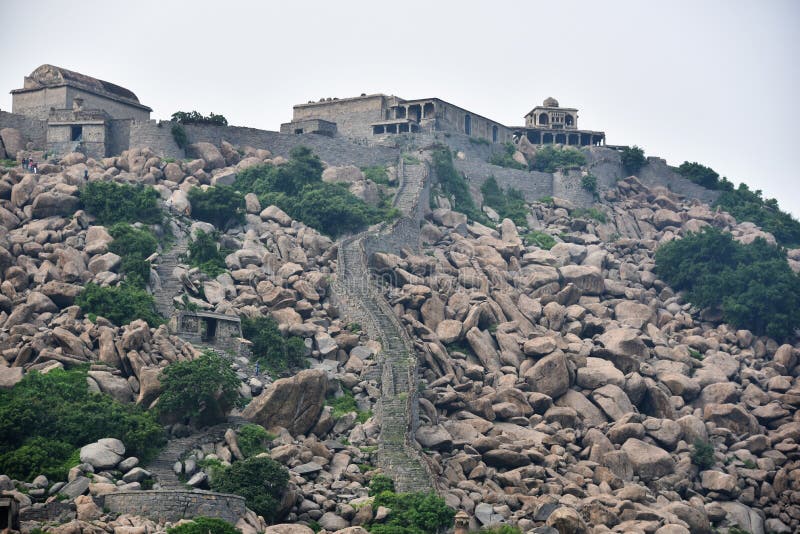 Old and Beautiful Gingee Fort in Tamilnadu Stock Image - Image of ...