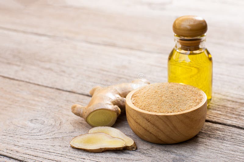 Ginger oil stock image. Image of care, fragrance, ingredient - 214924905